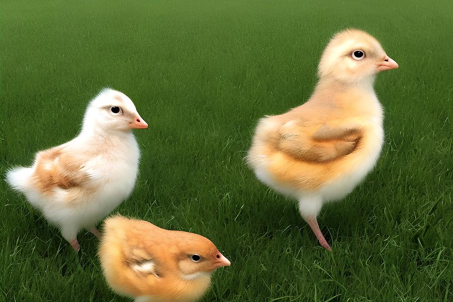 Easter Chickens, Generative AI Illustration Digital Art by Miroslav ...