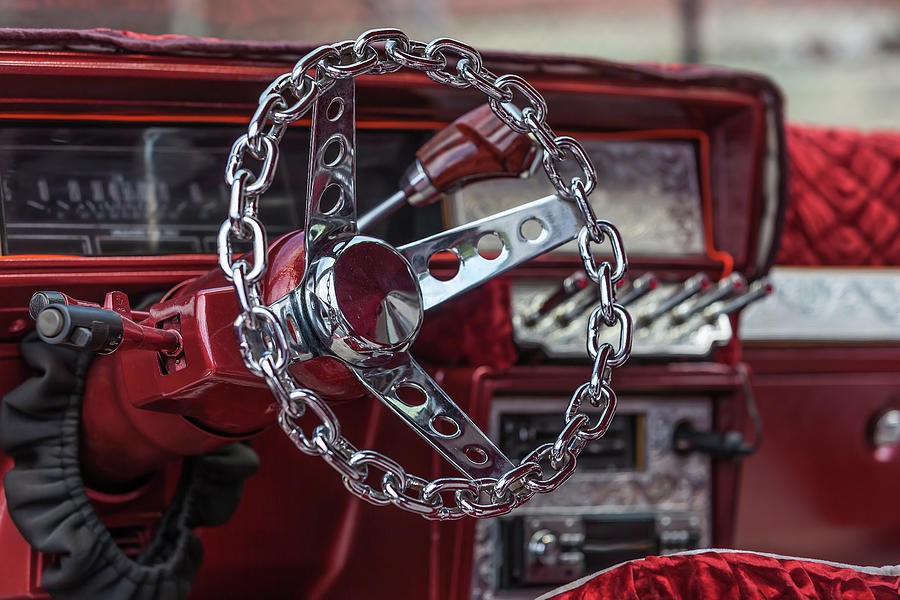 Red Lowrider car close-up Photograph by Alex Forsyth - Fine Art America