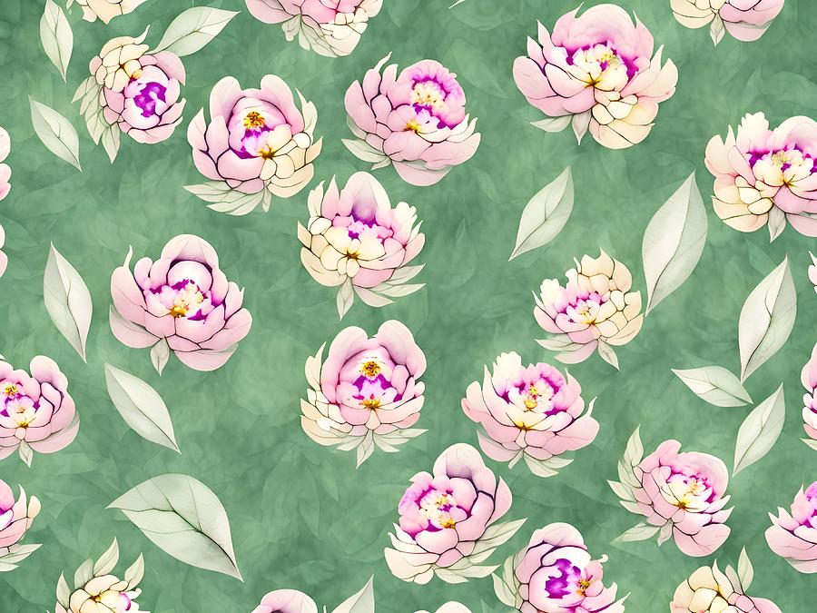 Floral Pattern, Generative AI Illustration Digital Art by Miroslav Nemecek - Fine Art America