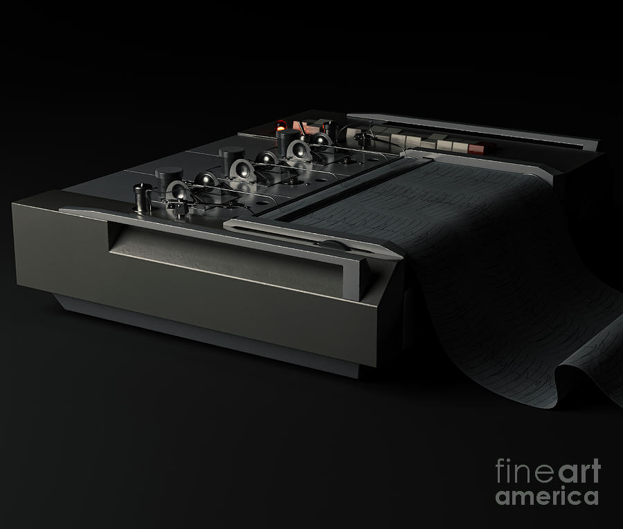 Russian Vintage Polygraph Lie Detector Machine Digital Art by Allan ...