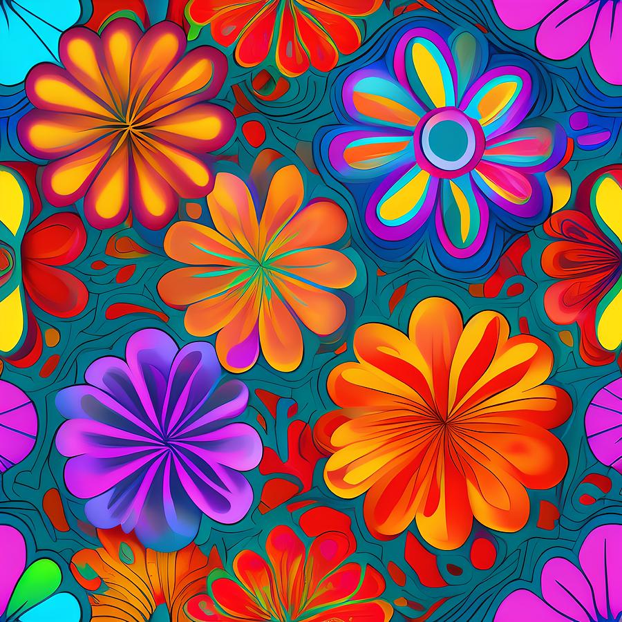 Abstract Floral Design, Generative AI Illustration Digital Art by ...