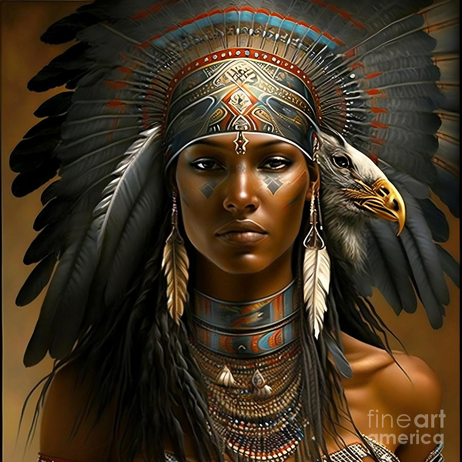 American Indian Mixed Media by Emeraldz Citi - Fine Art America