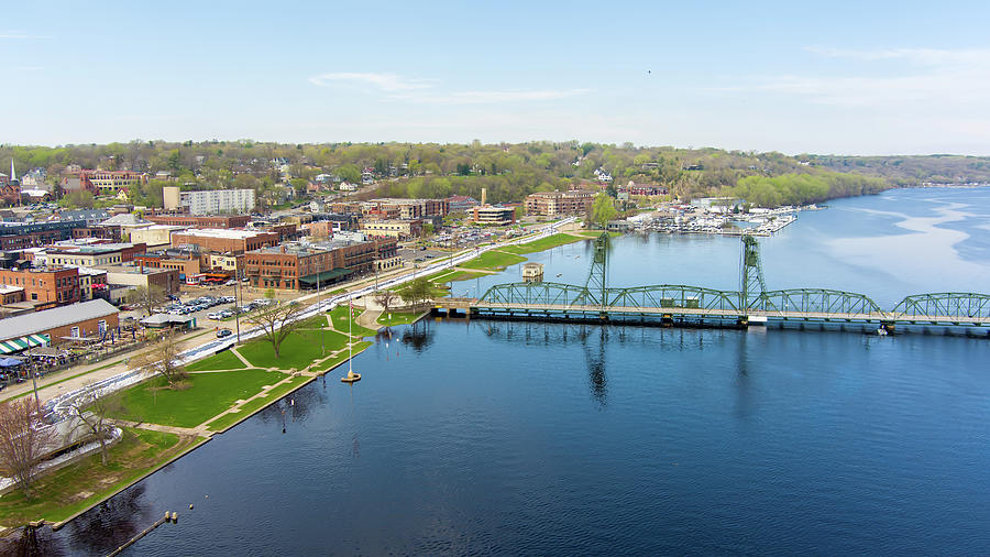 Drone Aerial Pictures Over Stillwater Minnesota Downtown Spring ... Drone Aerial Pictures Over Stillwater Minnesota Downtown Spring ...