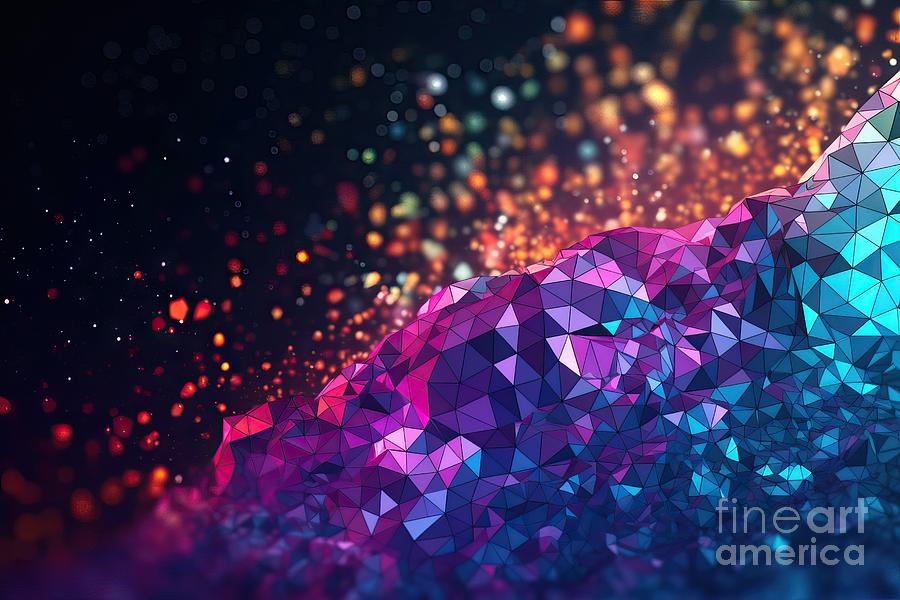 Abstract Neural Network Big Data Concept Global Database And Artificial Intelligence Bright