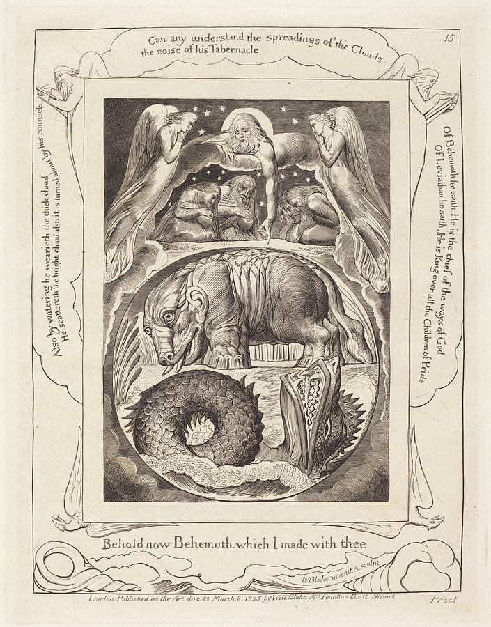 Behemoth and Leviathan Drawing by William Blake - Fine Art America