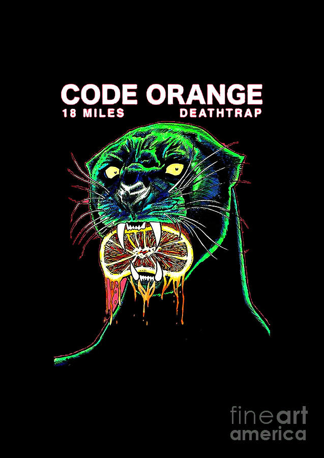 Code Orange band popular Mixed Media by Berkah Art - Fine Art America