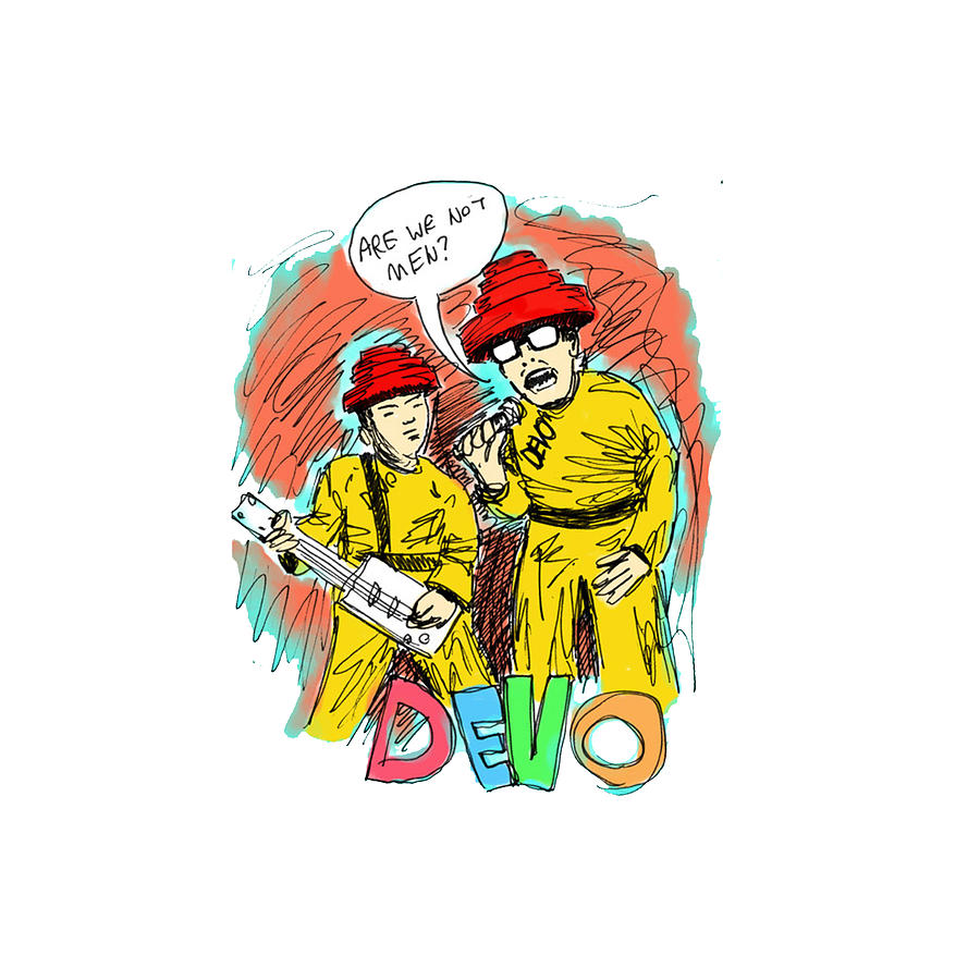 Devo Band Digital Art by Awan Gun - Fine Art America