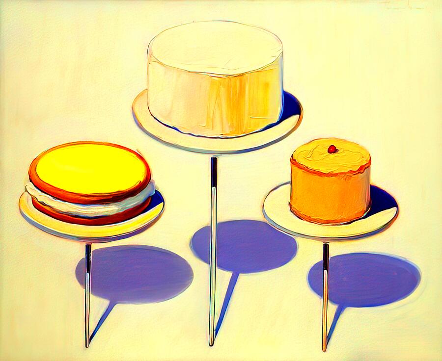 Display Cakes - 1963 #3 Painting by Wayne Thiebaud - Pixels Merch