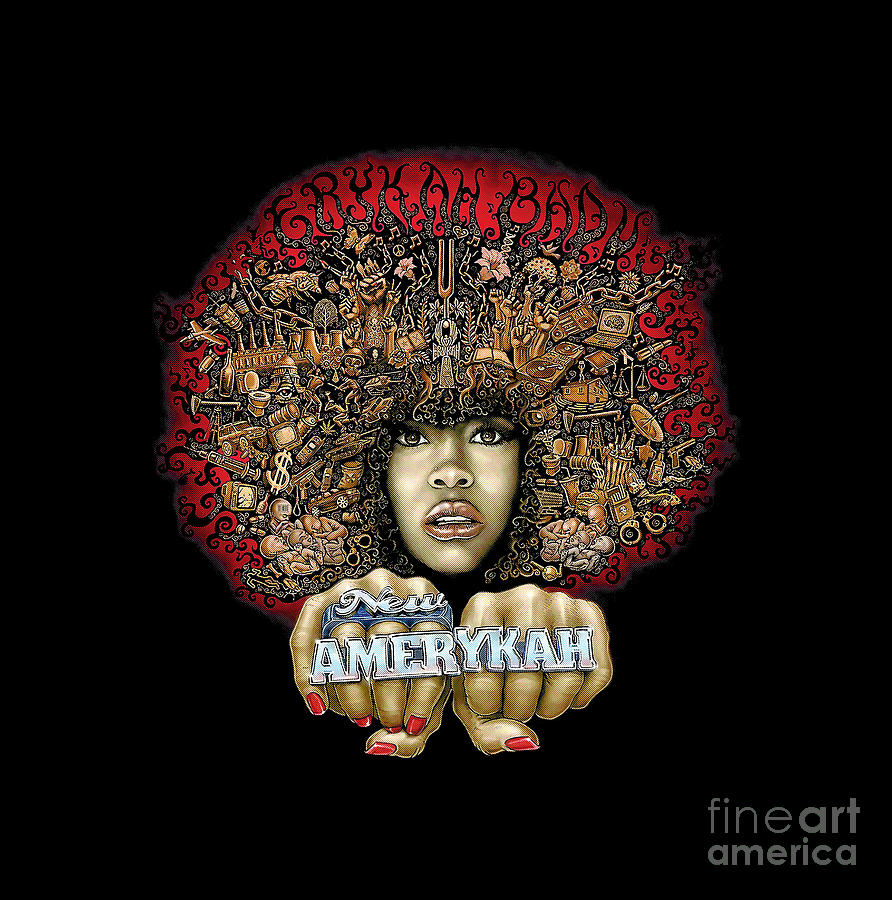 Erykah Badu 3 Digital Art By Towo Miro Fine Art America