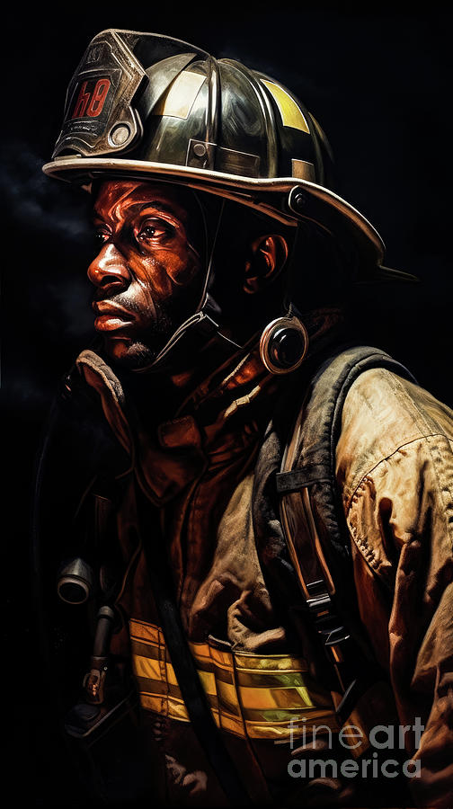 Fire Fighter Digital Art by Fine Art Attic - Fine Art America