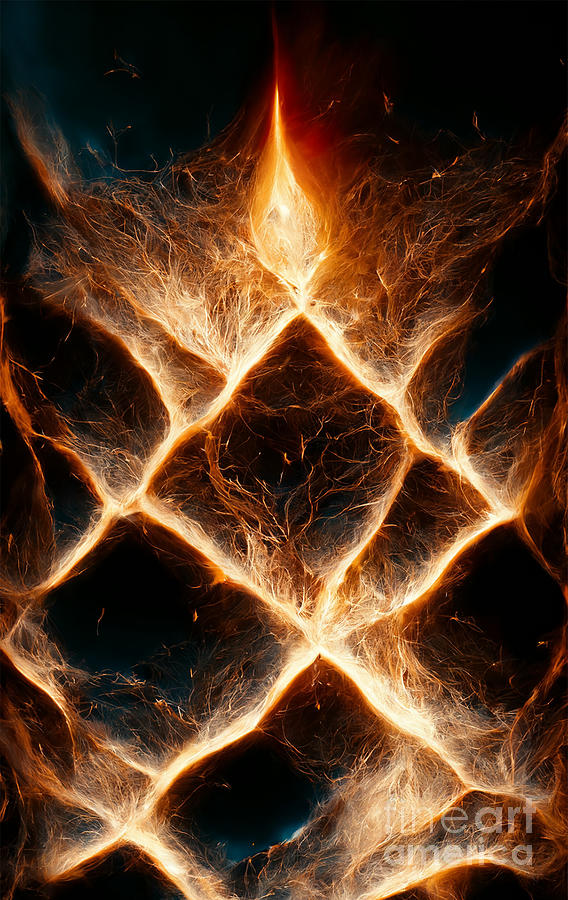 Fire patterns #4 Digital Art by Andreas Thaler - Pixels
