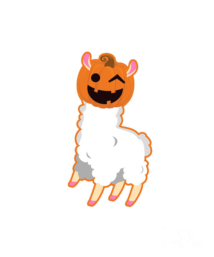 Halloween Llama Digital Art by BeMi Store - Fine Art America