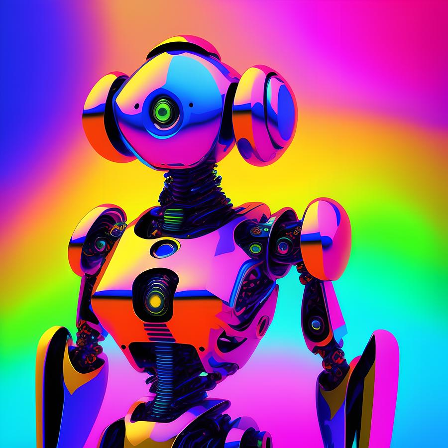 Humanoid Robot, Generative AI Illustration Digital Art by Miroslav Nemecek - Fine Art America