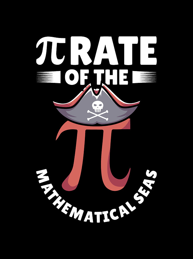 Pi Day Pirate Mathematician Pi Symbol Number Math #3 Digital Art by ...