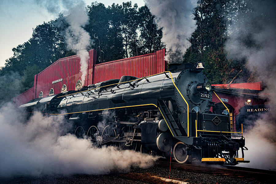 Reading Blue Mountain and Northern Railroad steam locomotive 2102 #3 Photograph by Jim Pearson ...
