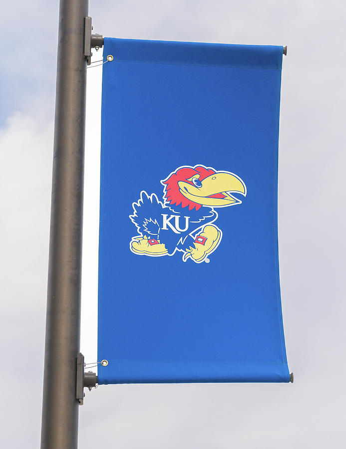 Student Flag and Motto on the campus of the University of Kansas ...