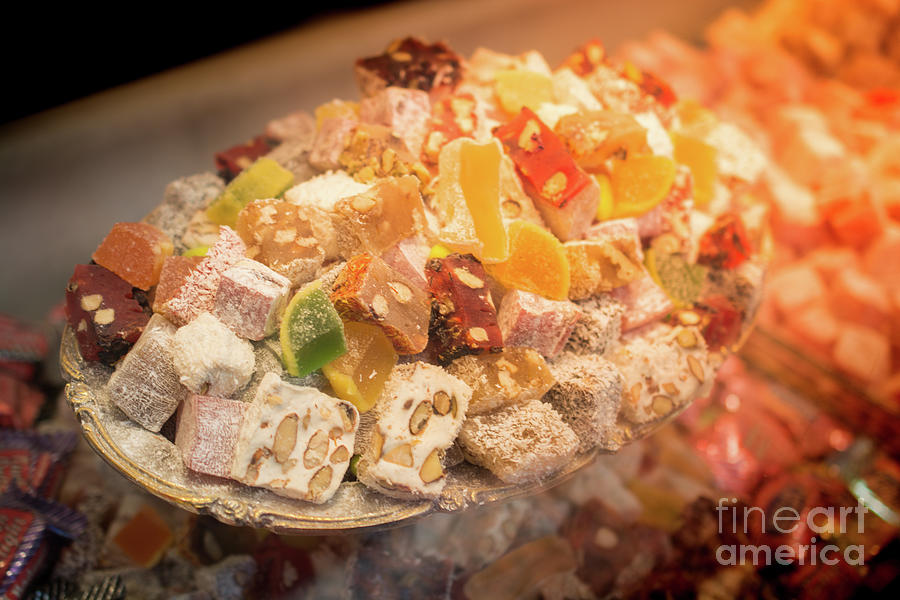 Traditional Turkish delight sweets as lokum candy #3 Photograph by ...
