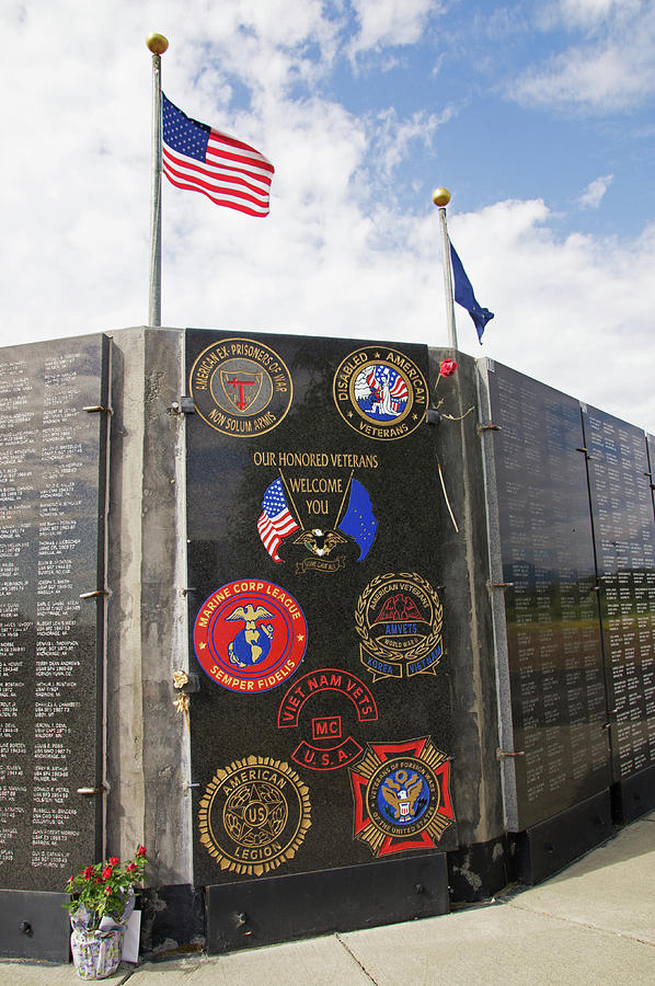 United States Veterans Memorial Flags Photograph by Robert Braley | Pixels