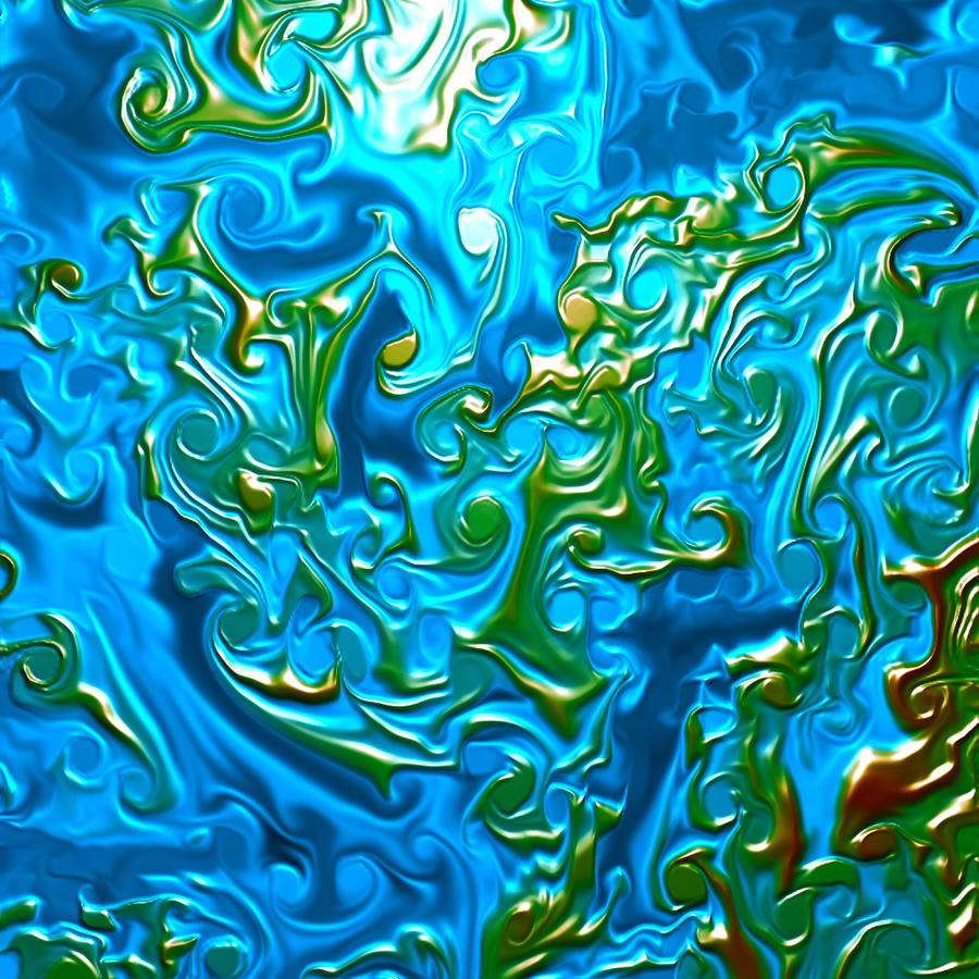 Metallic Liquid Digital Art by Markus Hatala | Pixels
