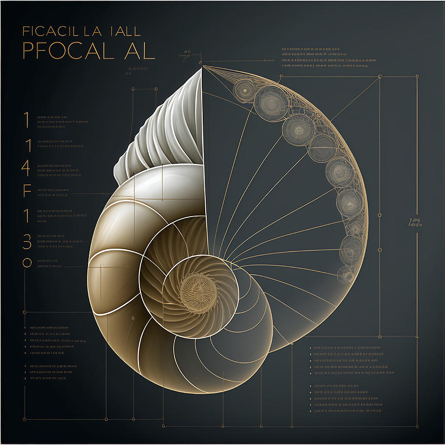 Golden Ratio Exclusive Fibonacci Style Drawing by RAGANA Design - Fine ...