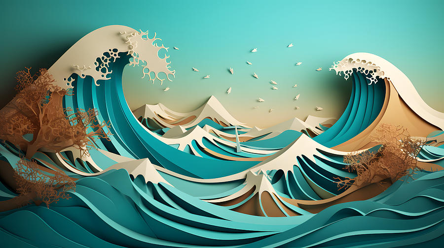3D Waves Digital Art by Roberto Moretto - Fine Art America