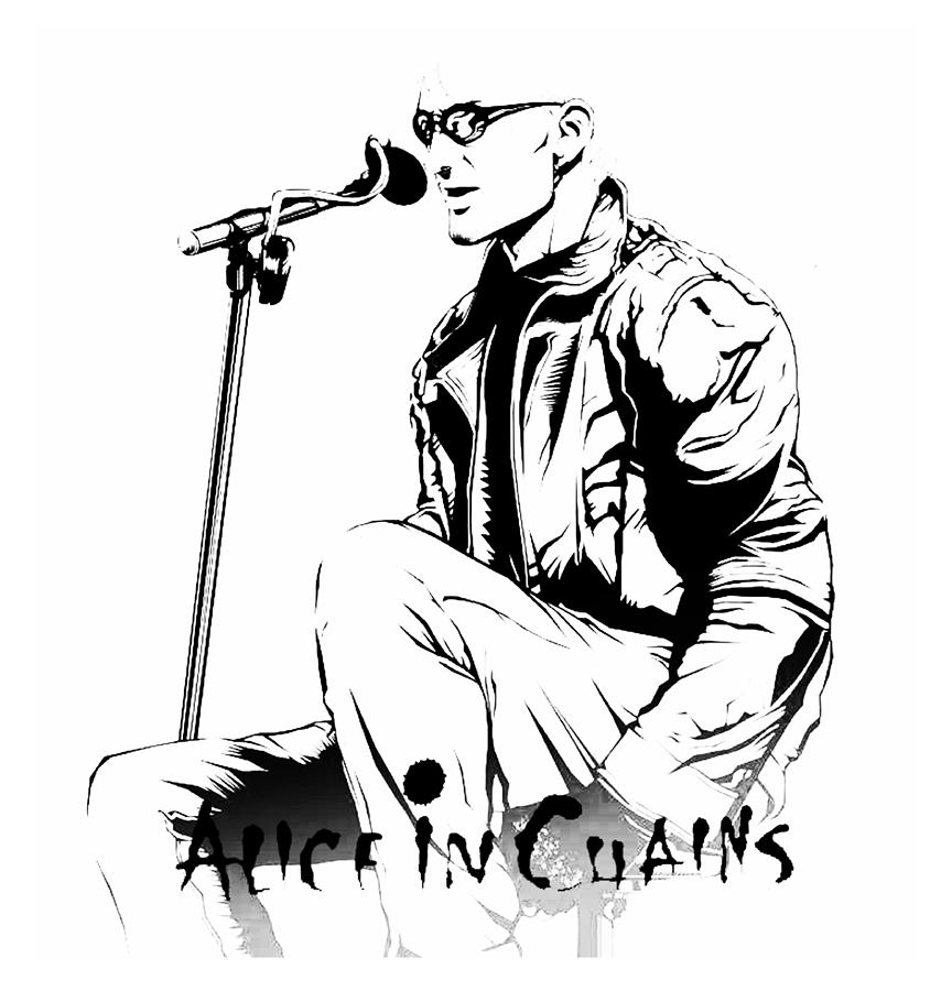 Alice In Chains Singer Layne Staley Digital Art by Audy Rulten - Pixels