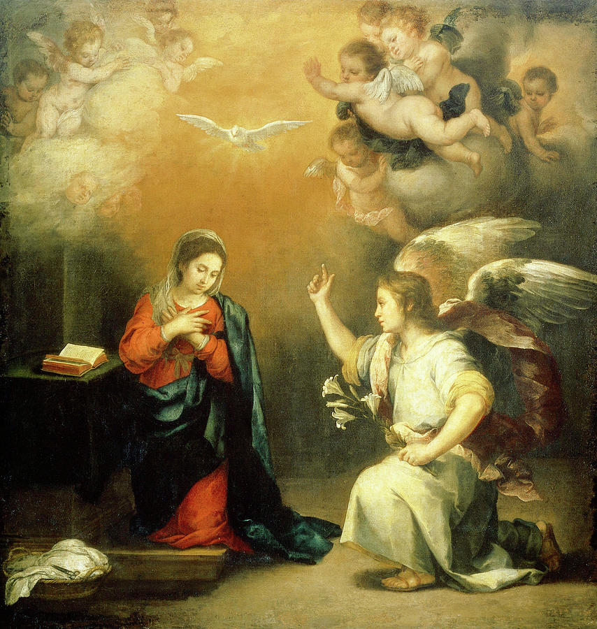 Annunciation to the Virgin #4 Painting by Bartolome Esteban Murillo ... Annunciation to the Virgin #4 Painting by Bartolome Esteban Murillo ...