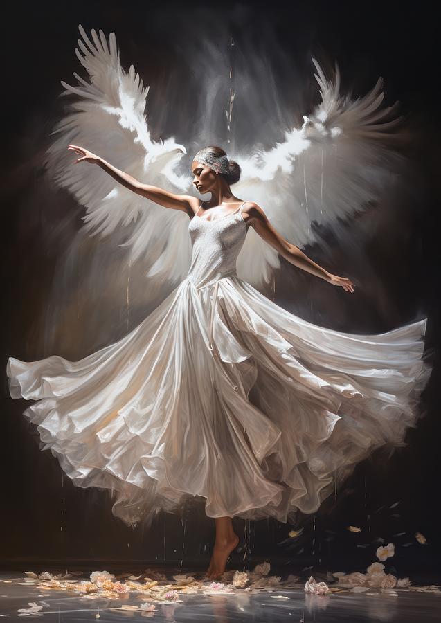 Ethereal Angelic Dance Painting by Lauren Blessinger - Fine Art America