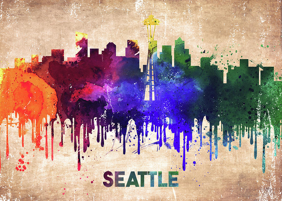 Seattle Digital Art by Towery Hill - Fine Art America