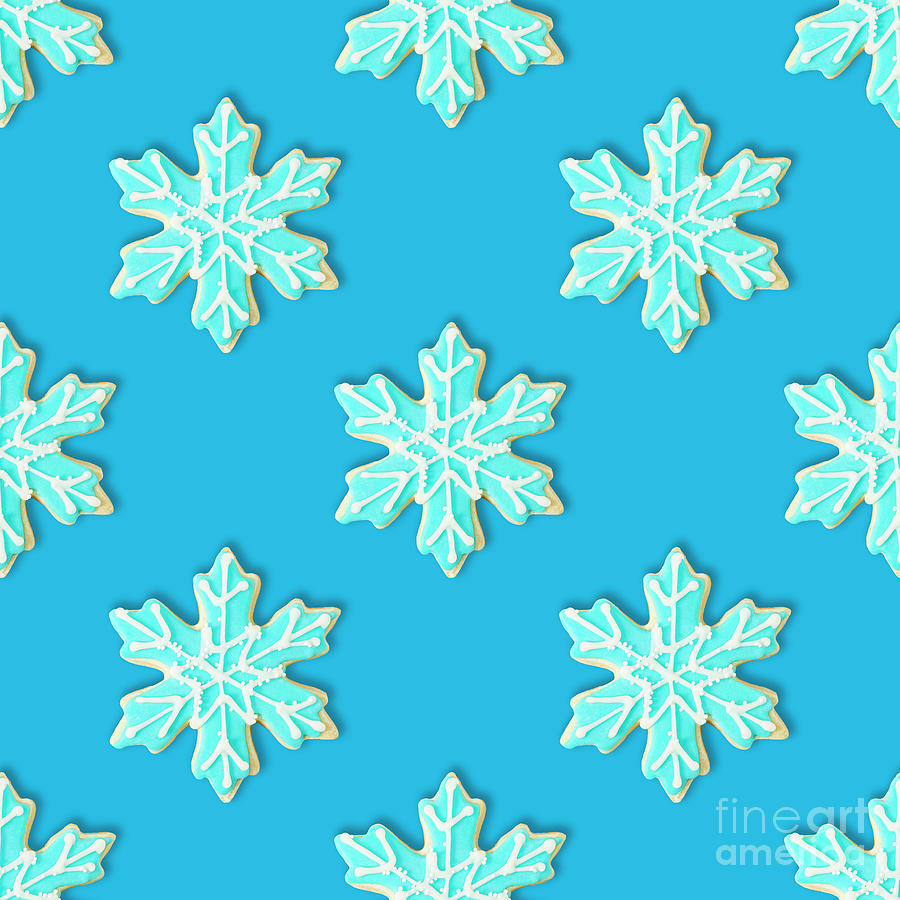 Snowflake, Christmas Cookie Repeating Pattern Background Wallpaper ...