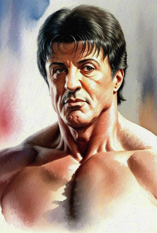 Sylvester Stallone, Actor #4 Painting by John Springfield - Pixels