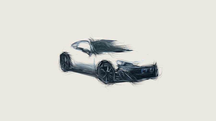 Toyota GT86 TRD Car Drawing Digital Art by CarsToon Concept - Fine Art ...