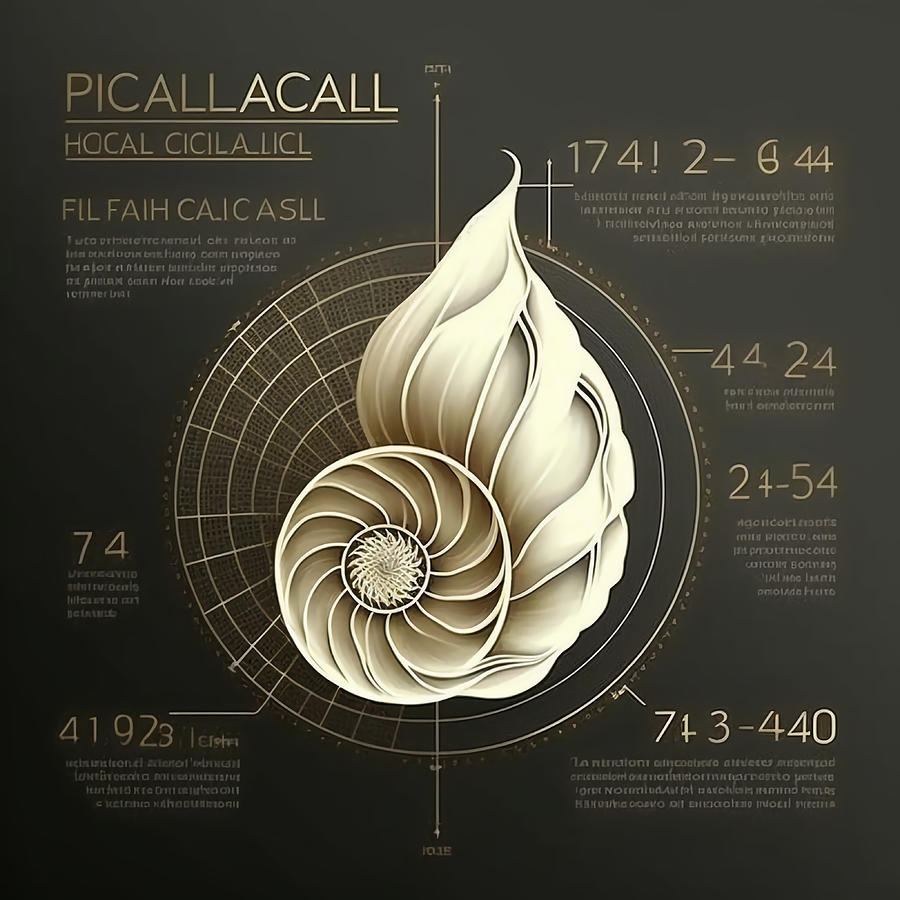 Golden Ratio Exclusive Fibonacci Style Drawing by RAGANA Design - Pixels