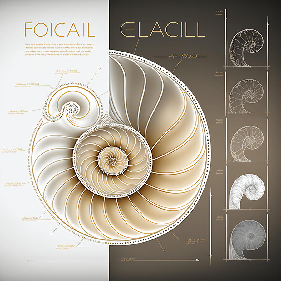 Golden Ratio Exclusive Fibonacci Style Drawing by RAGANA Design - Pixels