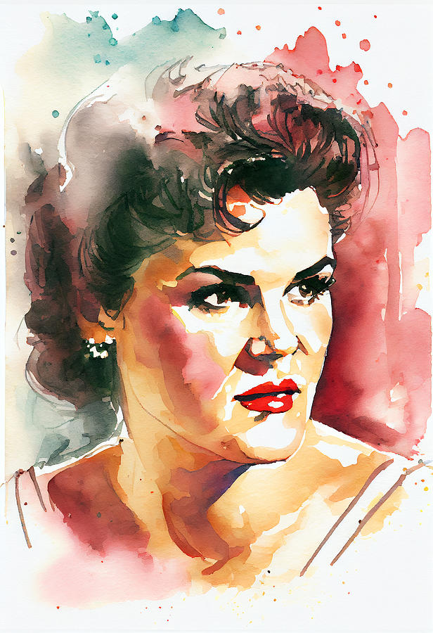 Patsy Cline Watercolour Mixed Media by Tim Hill - Fine Art America