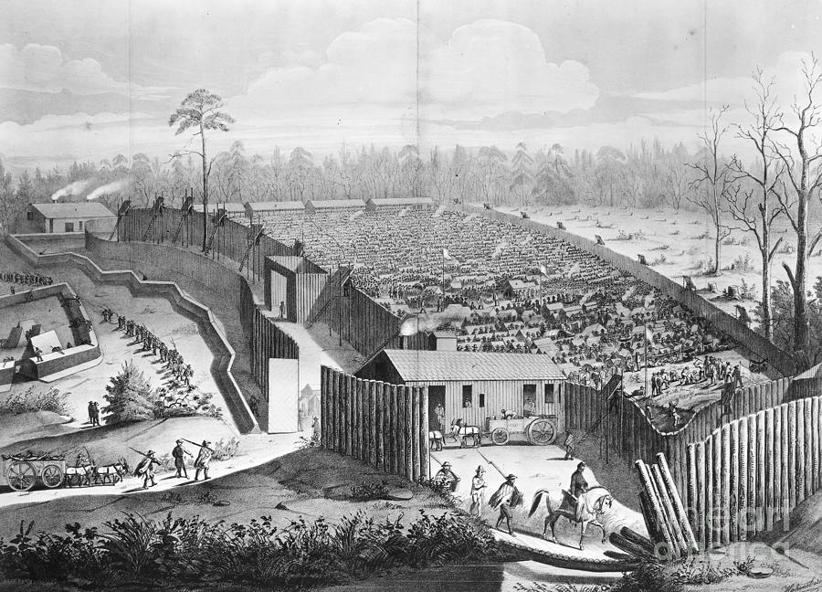 Andersonville Prison, 1864 Drawing by Granger - Fine Art America