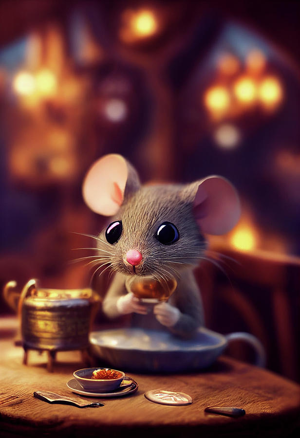 Cute Mouse in a Medieval Tavern Digital Art by AJ Etheridge - Fine Art ...