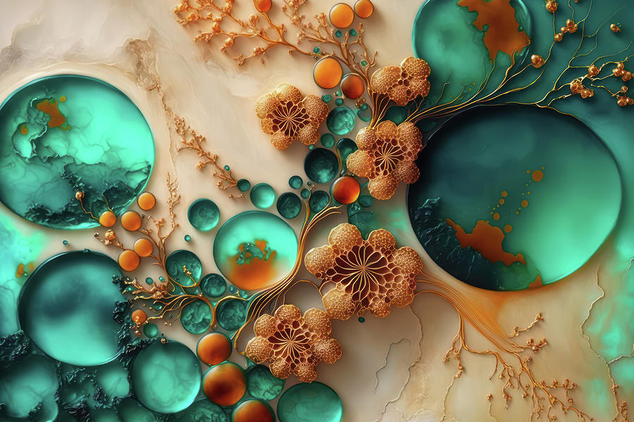 Generative AI illustration image of beautiful colorful abstract ...