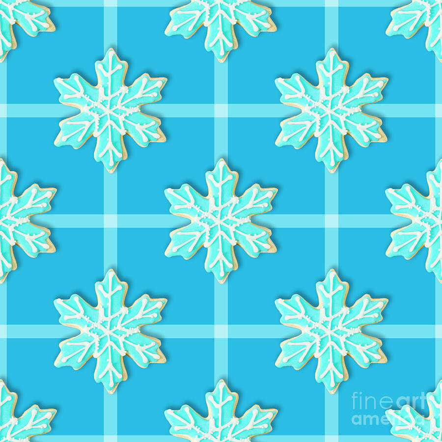 Snowflake, Christmas Cookie Repeating Pattern Background Wallpaper ...