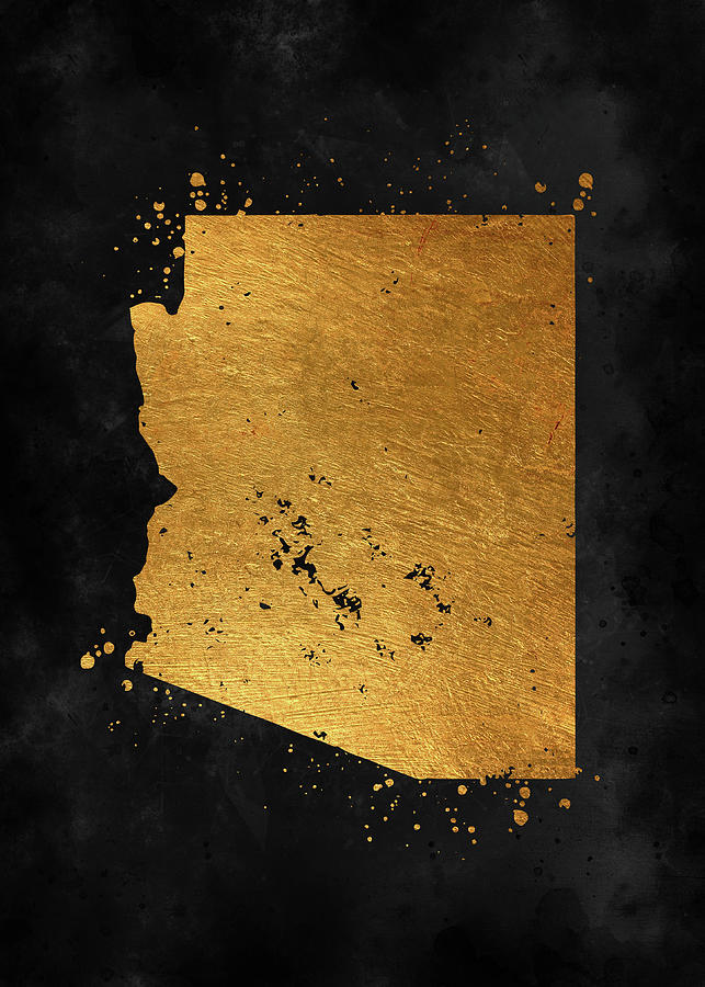 Watercolor Arizona Map Watercolor Print Wall Art Arizona Poster Arizona ...