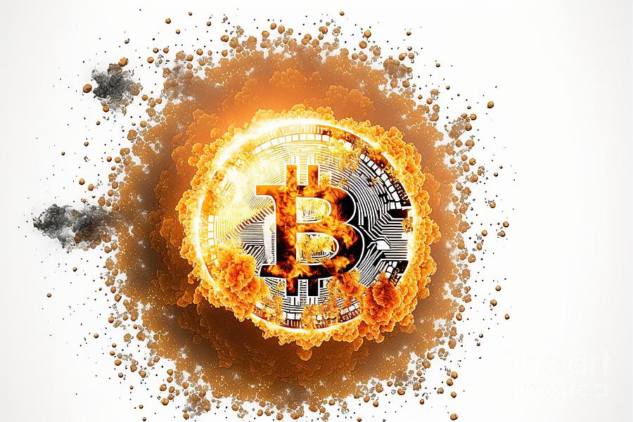 Bitcoin explosion in a fireball Digital Art by Benny Marty - Fine Art ... Bitcoin explosion in a fireball Digital Art by Benny Marty - Fine Art ...