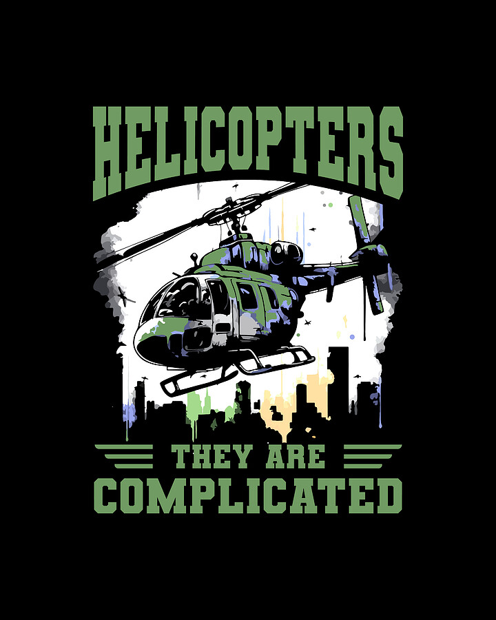 Helicopter Pilot Aviator Heli Copter - Helicopter Mechanic #6 Digital ...