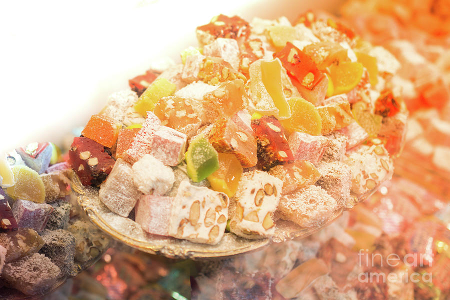 Traditional Turkish delight sweets as lokum candy Photograph by Turgay ...