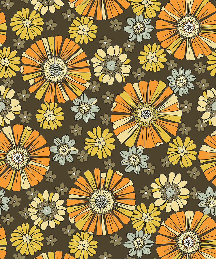 60s 70s Retro Poster aesthetic Painting by Oliver Morris | Pixels