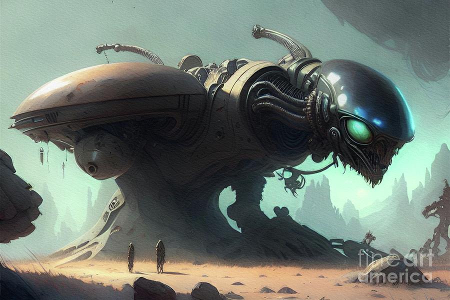 Alien Landscape Painting by Raphael Terra - Fine Art America