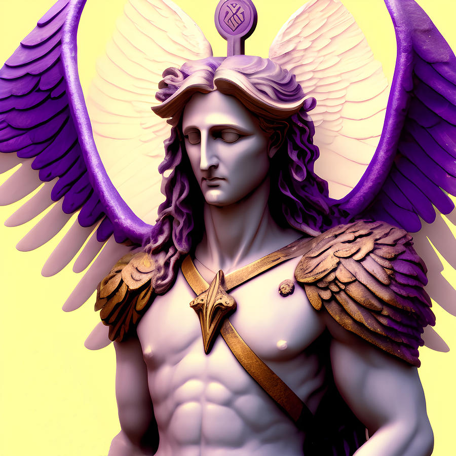 Archangel Zadkiel - Angel of Mercy and Compassion, Generative AI Digital Art by Miroslav Nemecek ...