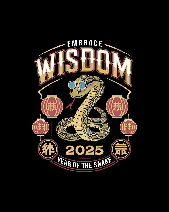 Embrace Wisdom Lunar New Year 2025 Year of the Snake #7 Digital Art by ...