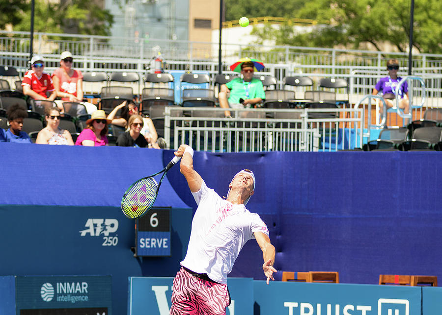 Marton Fucsovics at the Winston-Salem Open Photograph by Bryan Pollard - Fine Art America