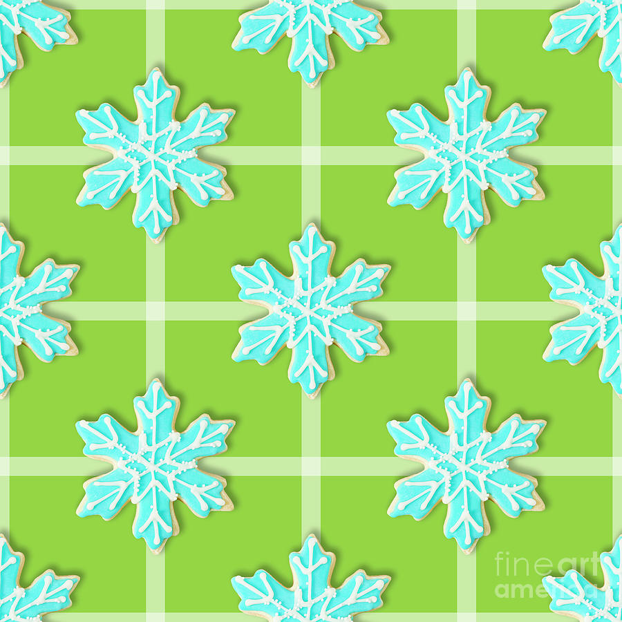 Snowflake, Christmas Cookie Repeating Pattern Background Wallpaper ...