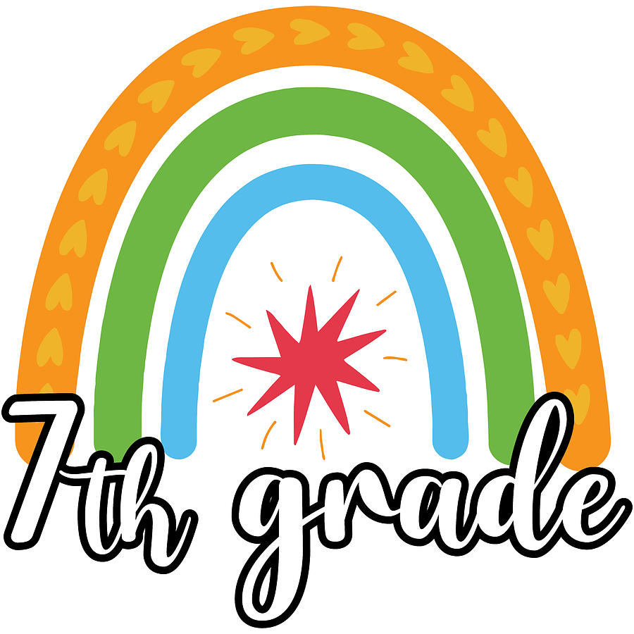 7th Grade Rainbow Digital Art by Sweet Birdie Studio - Fine Art America